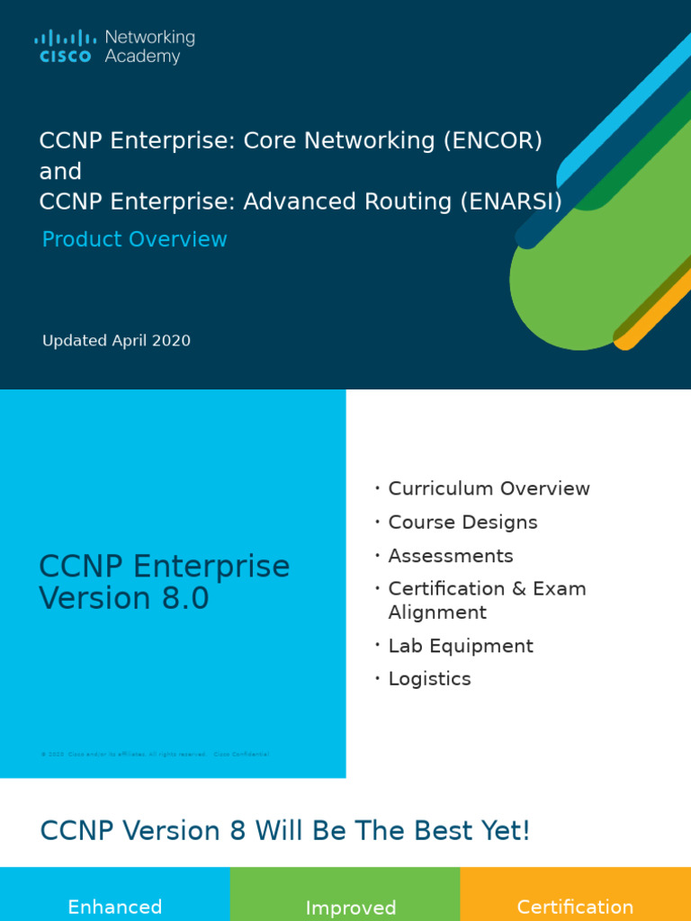 CCNP Enterprise Core Networking ENCOR & ENARSI Product Overview | PDF | Cisco Certifications ...