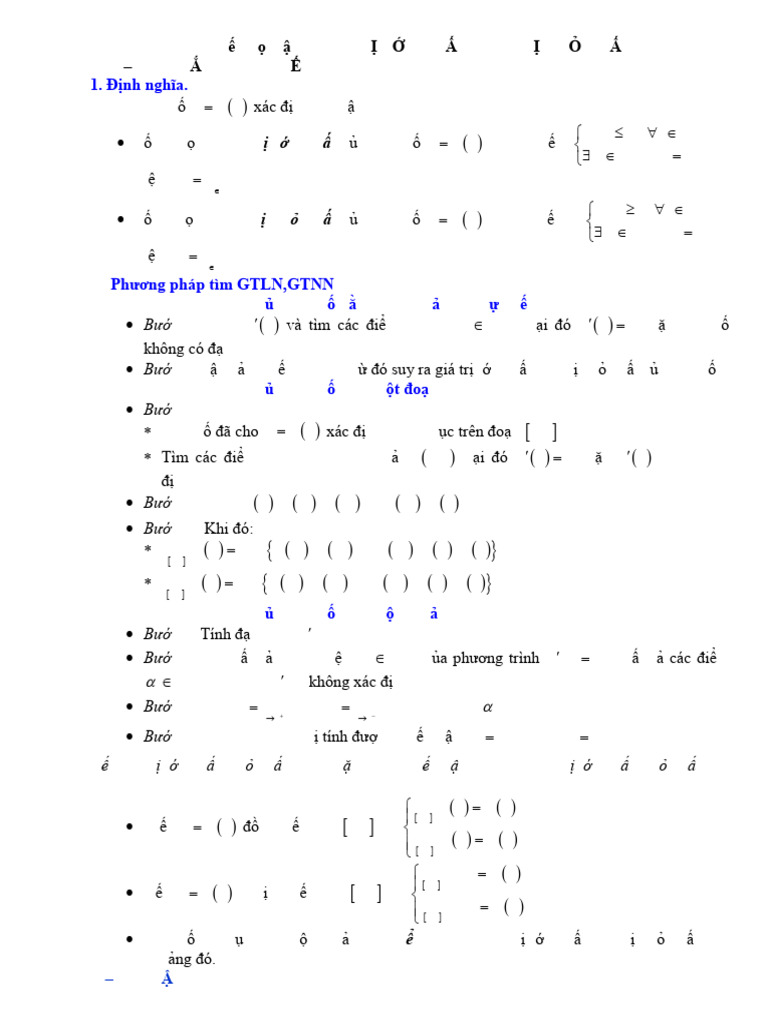 4. Tn4. Pht - giá Trị Lớn Nhất, Nhỏ Nhất Của Hàm Số | PDF