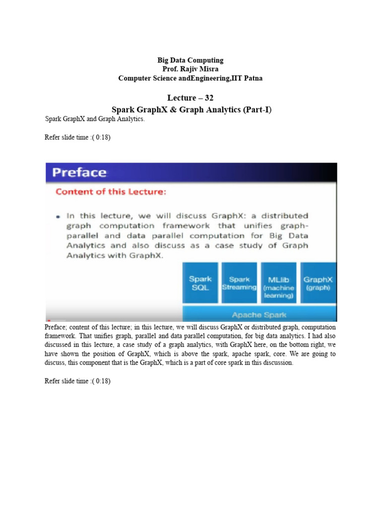 lec32 | PDF | Apache Spark | Graph Theory