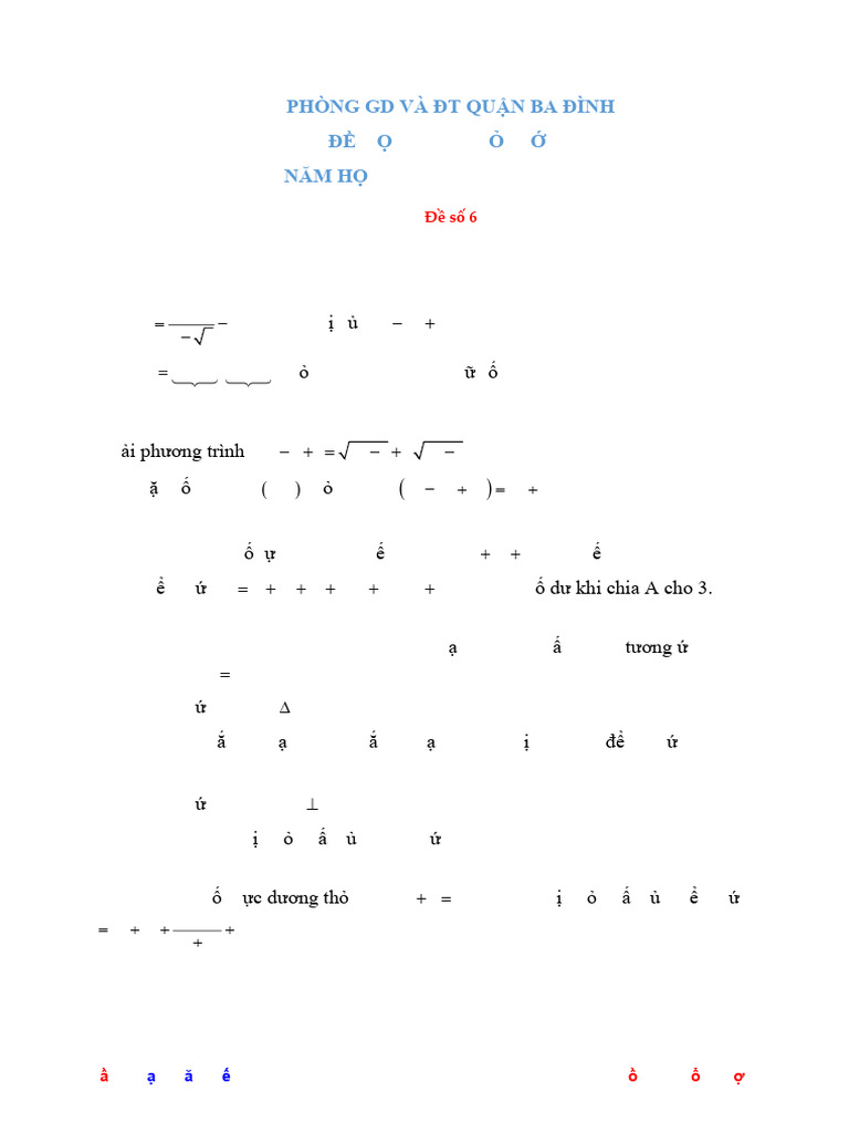 6.Hsg Toan 9 2020 2021 PGD Quan Ba Dinh HN Toan Thcs TV | PDF