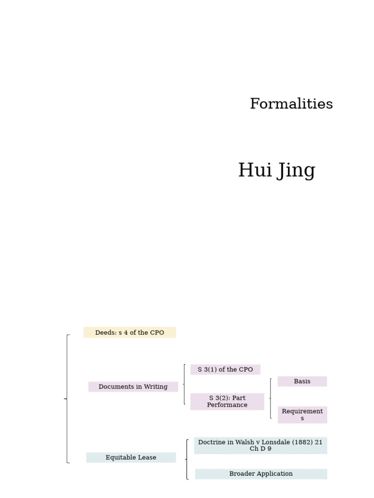 2 - Formalities | PDF | Lease | Equity (Law)