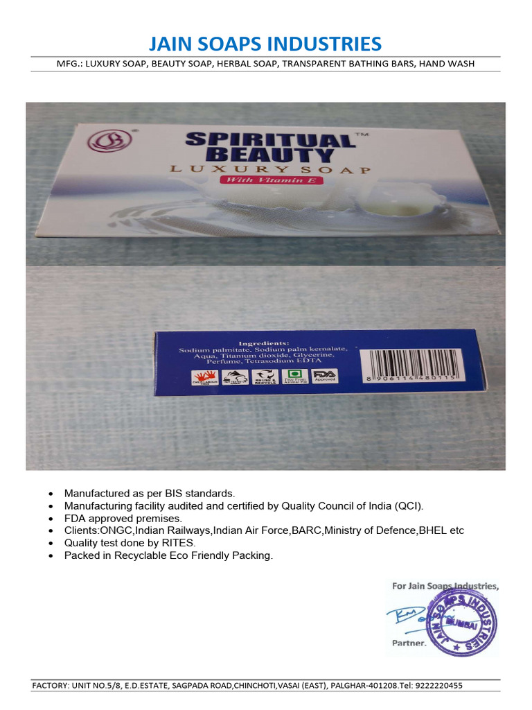 Jain Soaps Industries Purchase Orders | PDF