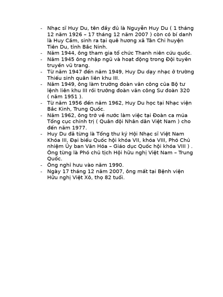 NH C Sĩ Huy Du | PDF
