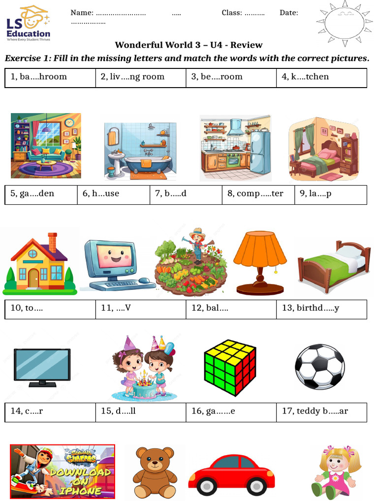 Wonderful World 3 - U4 Review | PDF | Interior Design