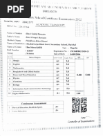 Bangladesh: Secondary School Certificate Examination 2023 Academic Transcript | PDF