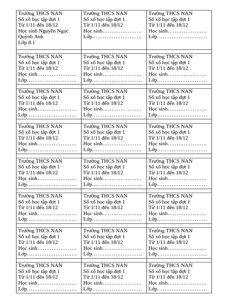 Trư NG THCS NAN | PDF