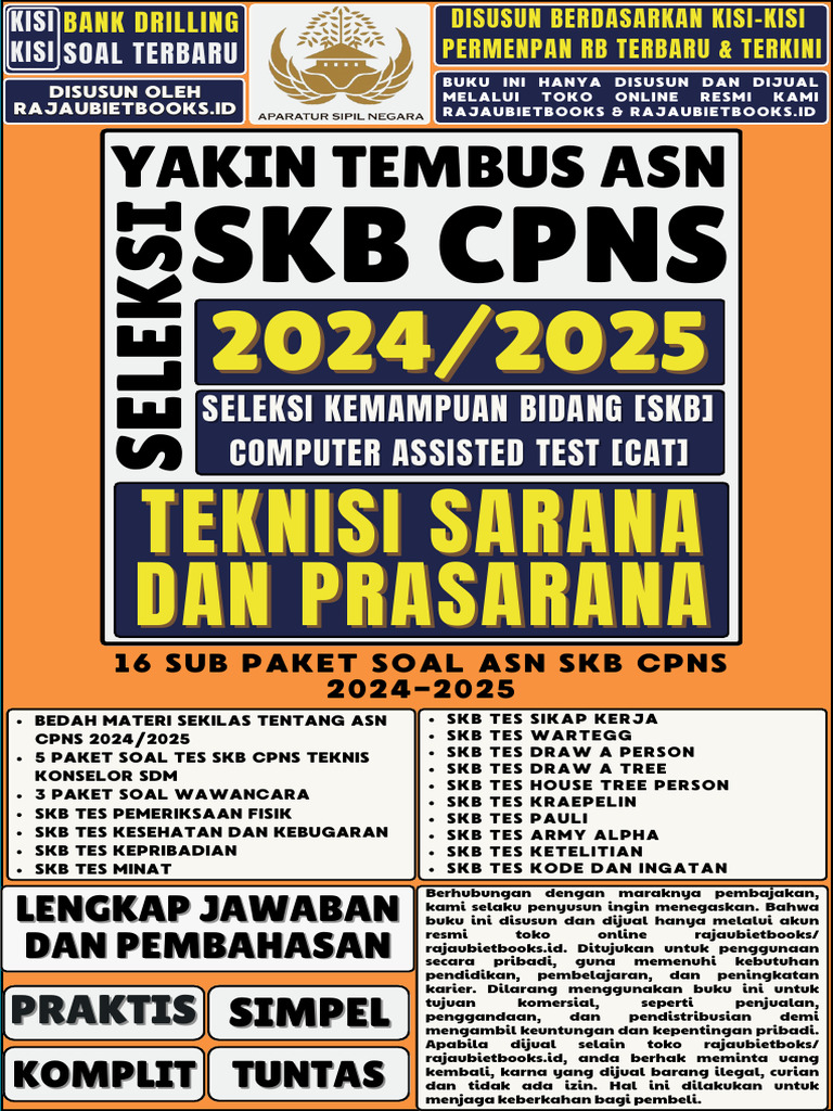 SKB Cpns Teknisi Sarana Dan Prasarana 2024-2025 | PDF