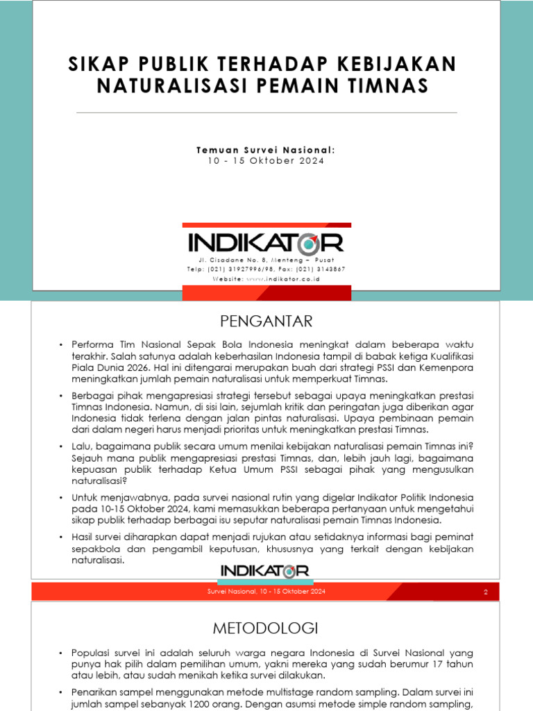 Rilis Indikator 5 November 2024 | PDF
