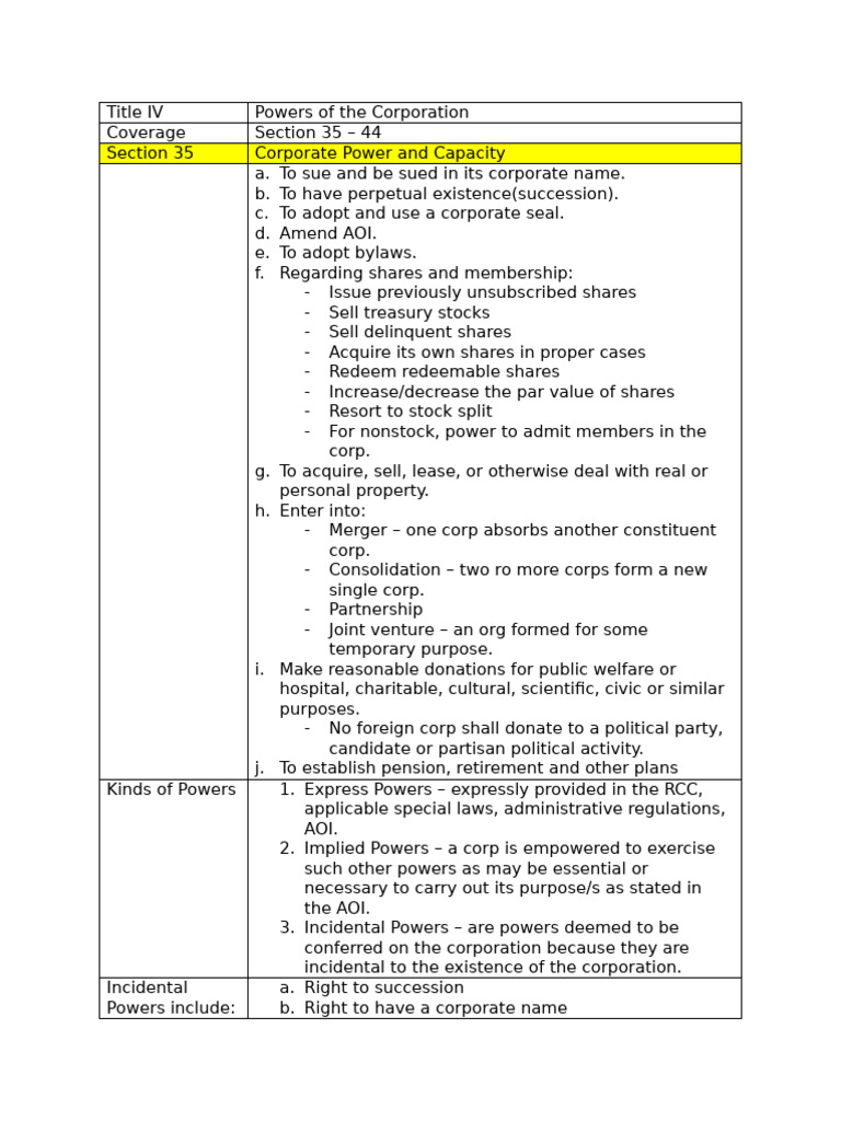 Corpo Title IV | PDF | Corporations | Stocks