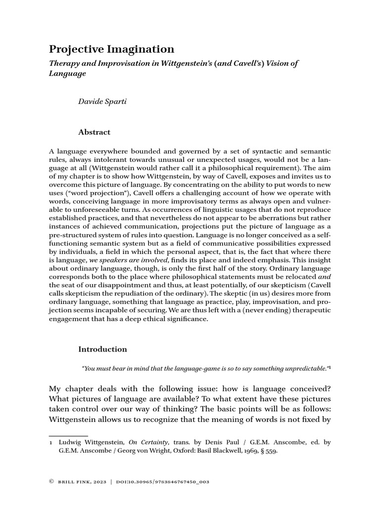 Wittgensteinian Exercises Aesthetic and Ethical Transformations ...