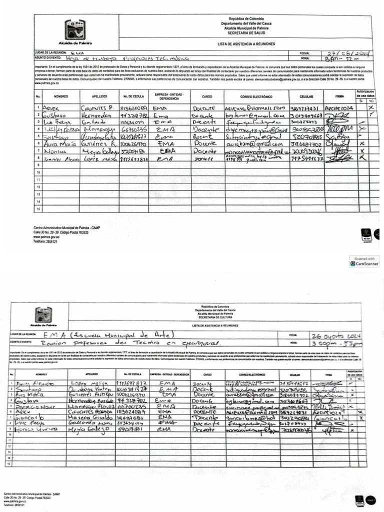Reuniones Profes Tecnico | PDF