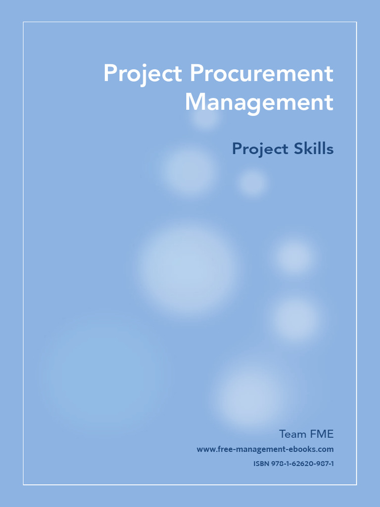 Project Procurement Management Manual | PDF | Procurement | Request For Proposal