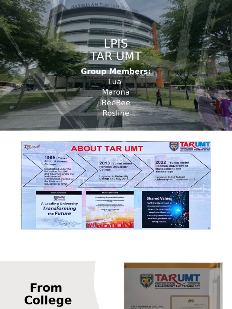 LPIS-BUS 3 - TARC UMTLPIS Present | PDF | Career & Growth