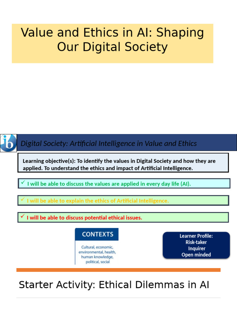 8.value and Ethics in AI Shaping Our Digital Society | PDF | Artificial ...