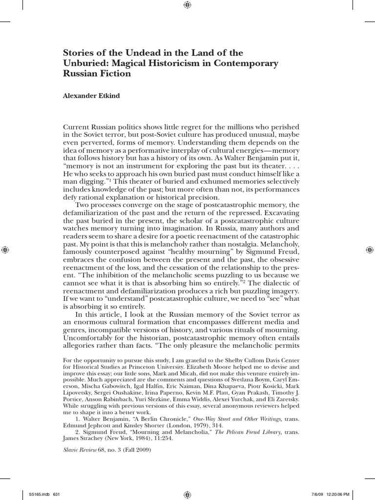 Magical Historicism in Russian Fiction | PDF | Soviet Union | World ...