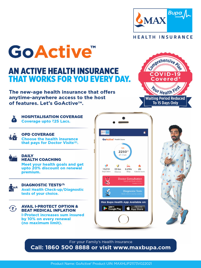 Max Bupa GoActive Health Insurance Plan | PDF | Insurance | Social Programs