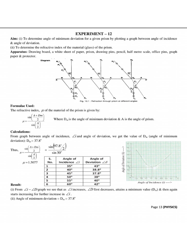 Xii Physics Practical | PDF