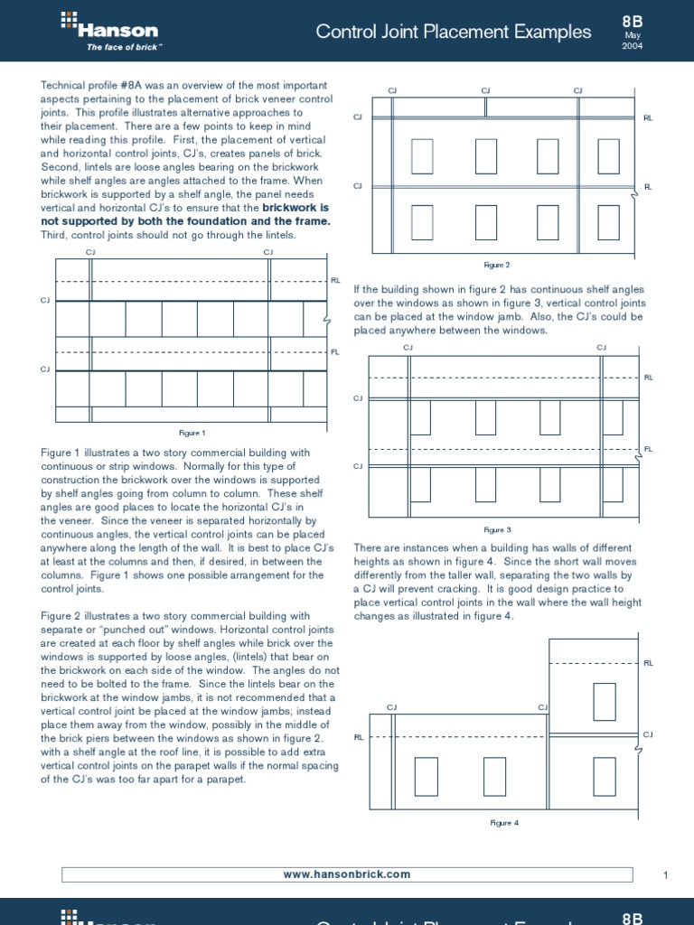 Control Joint Placement for Brick Veneer | PDF | Framing (Construction ...