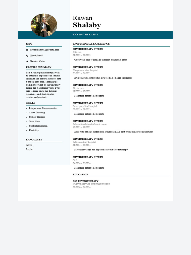Rawan Shalaby CV. | PDF