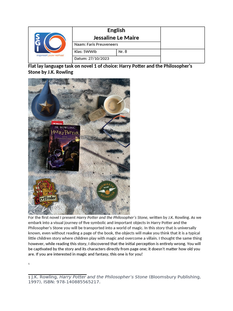 Engels Flat Lay | PDF | Harry Potter | Fictional Universes