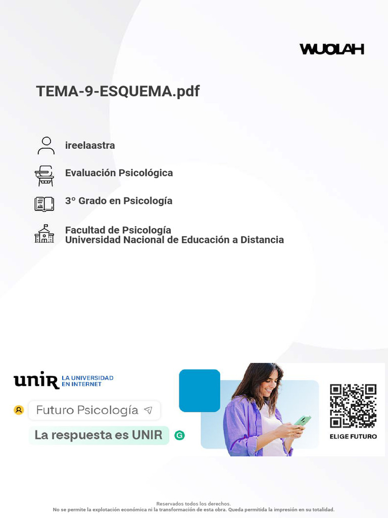 Evaluación Psicológica: Esquema | PDF | Negocios