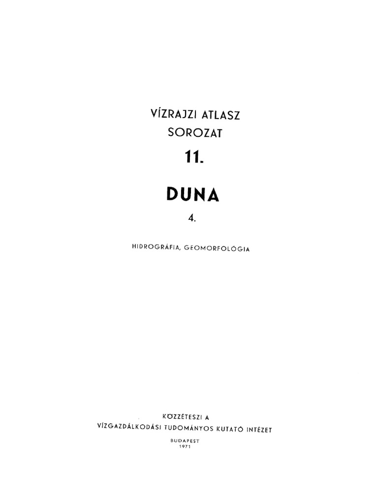 Duna VÍzrajzi Atlasz 11 4 Hidrorgáfia Geomorfológia | PDF