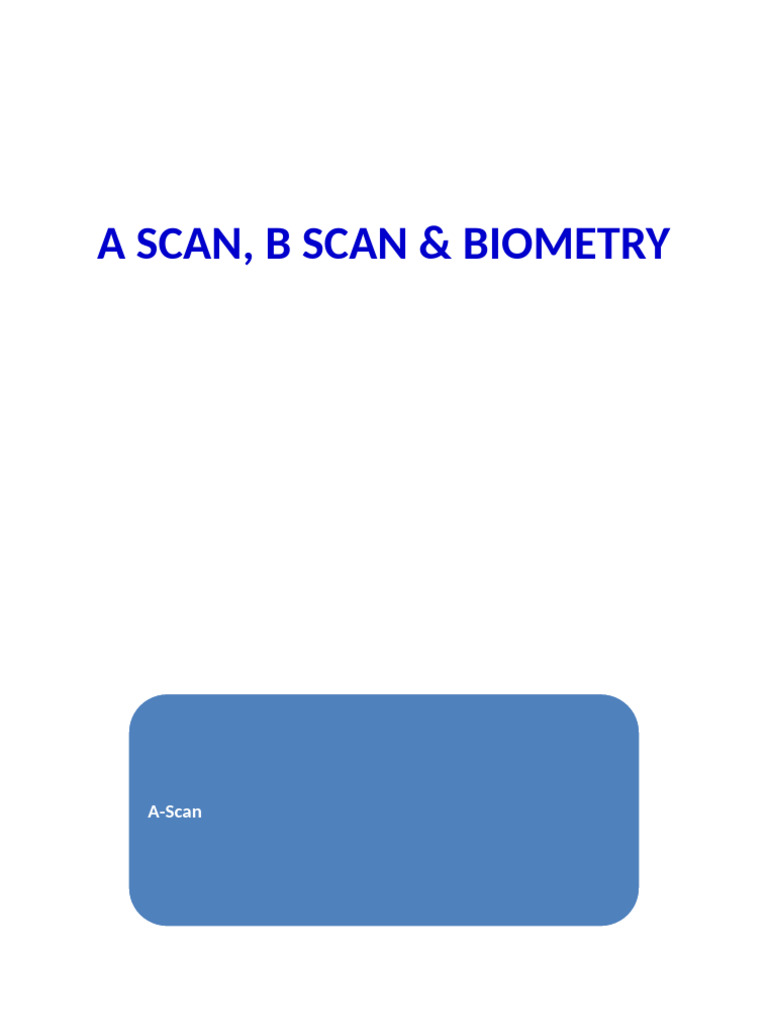 A Scan B Scan | PDF | Vision | Eye