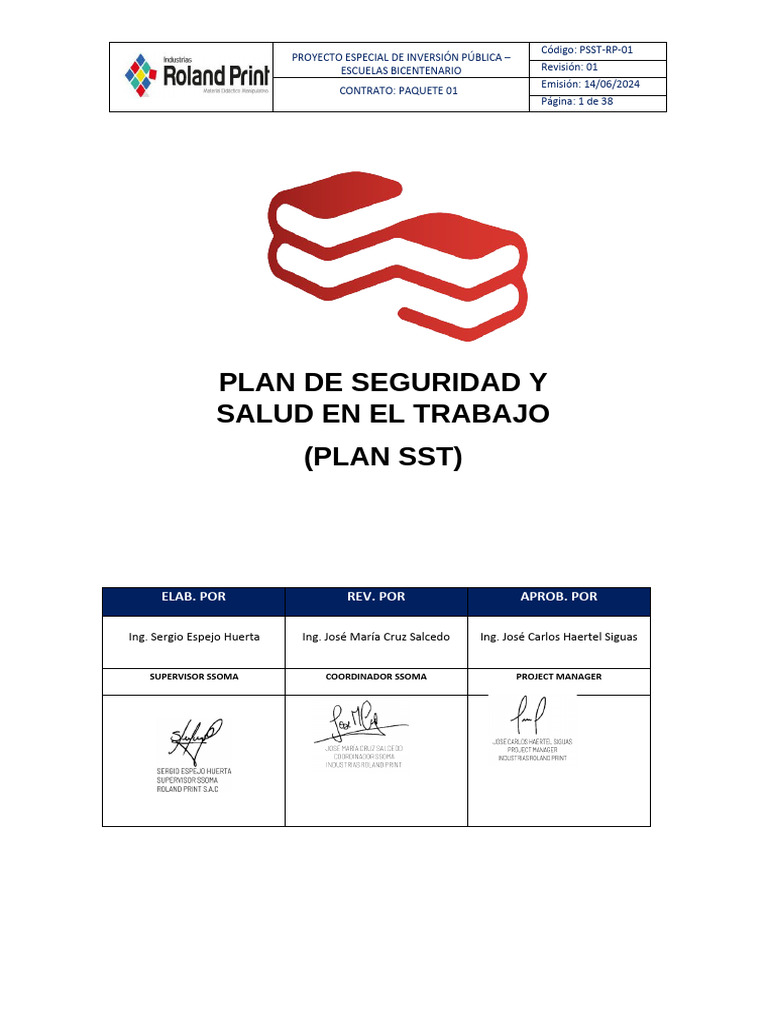 Plan SST - Generales | PDF | Seguridad y salud ocupacional | Business