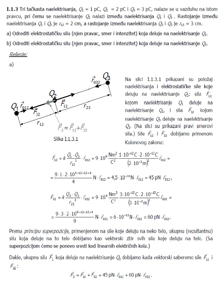 Elektrostatika Zadatak 3 | PDF