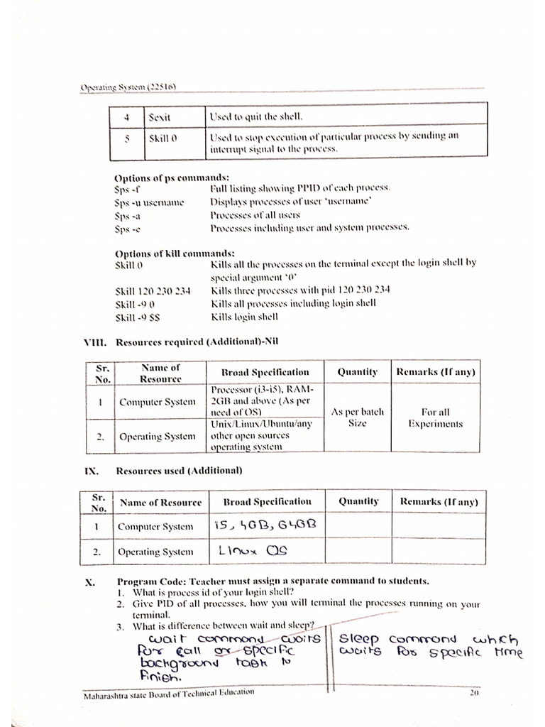 OSY Mannual Answers | PDF