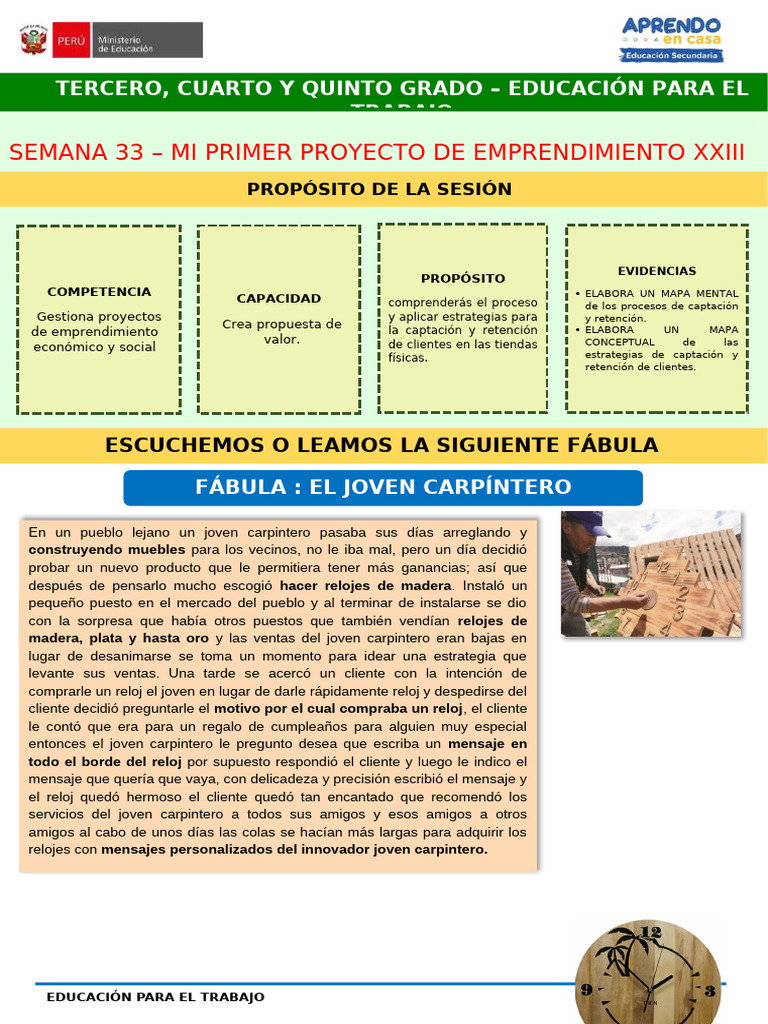 SEM 33 - EPT 3,4 y 5 Mi Primer Proyecto de Emprendimiento | PDF | Publicidad | Marketing