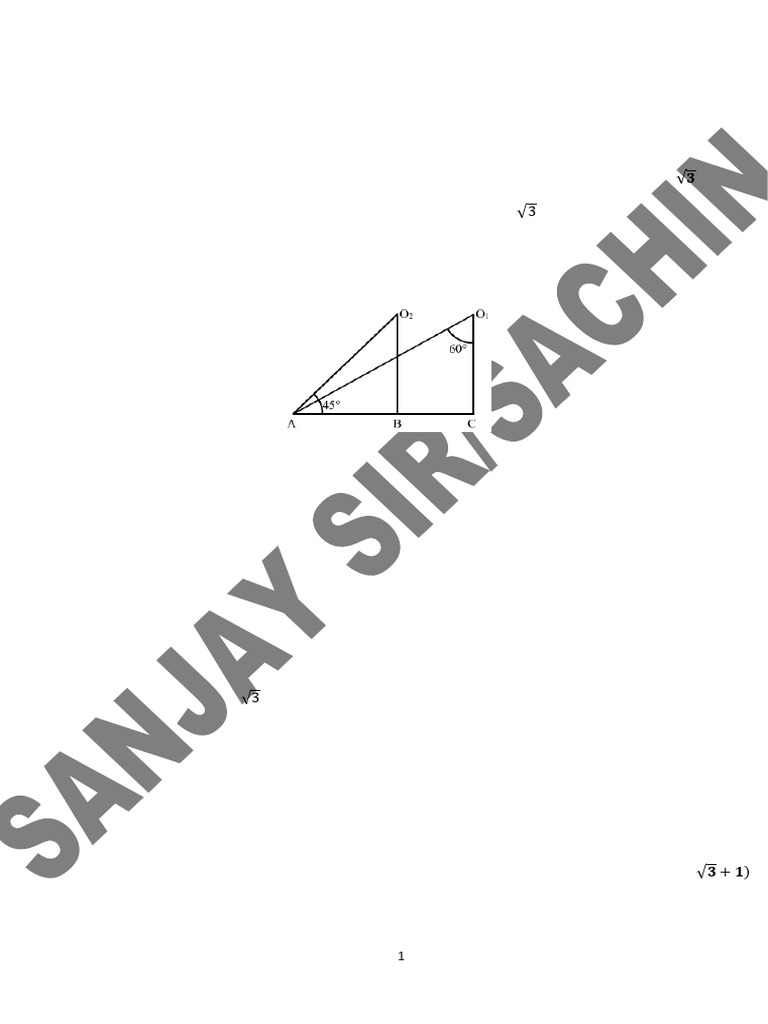 Some Application of Trigonometr Pyq | PDF | Trigonometry | Angle