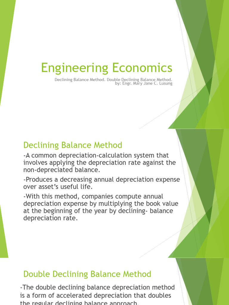 Double Declining Balance Depreciation | PDF | Finance & Money Management