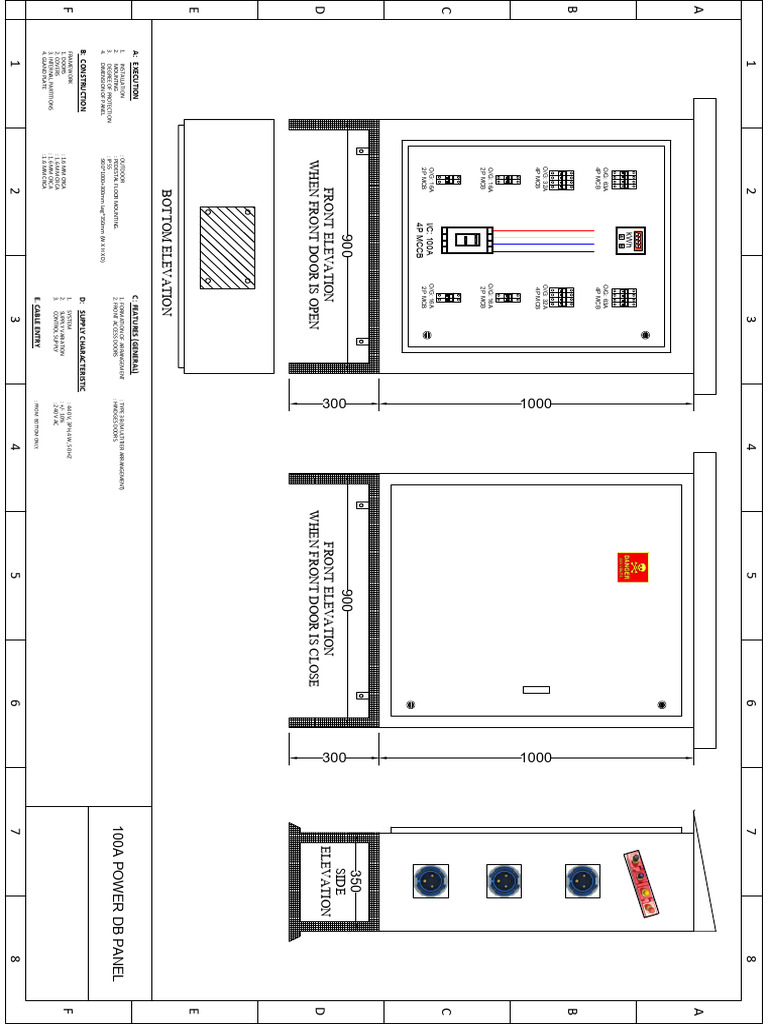 100A Outdoor DB Panel Specifications | PDF | Electrical Engineering ...