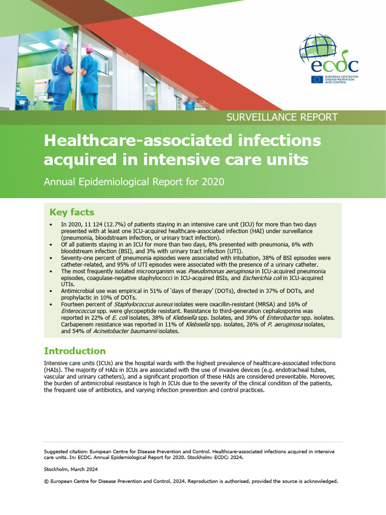 Healthcare Associated Infections Intensive Care Units Annual ...