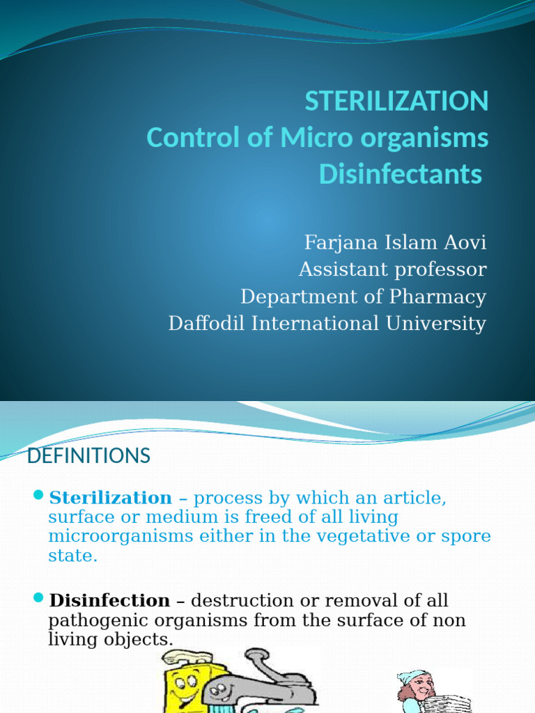 2.sterilization by Disinfectants | PDF | Disinfectant | Sterilization (Microbiology)