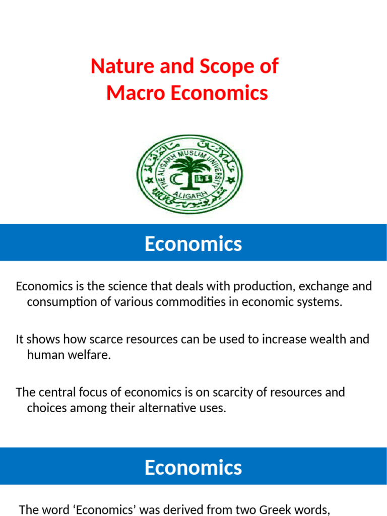 Nature and Scope, Macro Economics | PDF | Economics | Macroeconomics