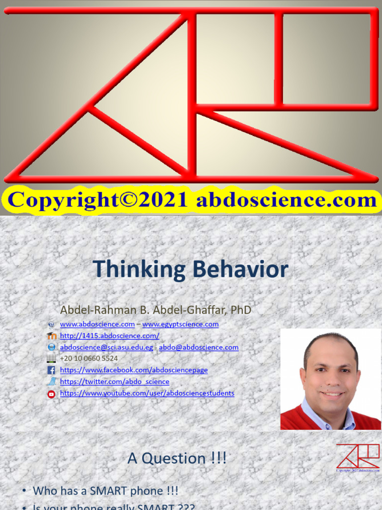 3 - Lecture 3 - Thinking Behavior | PDF | Thought | Critical Thinking