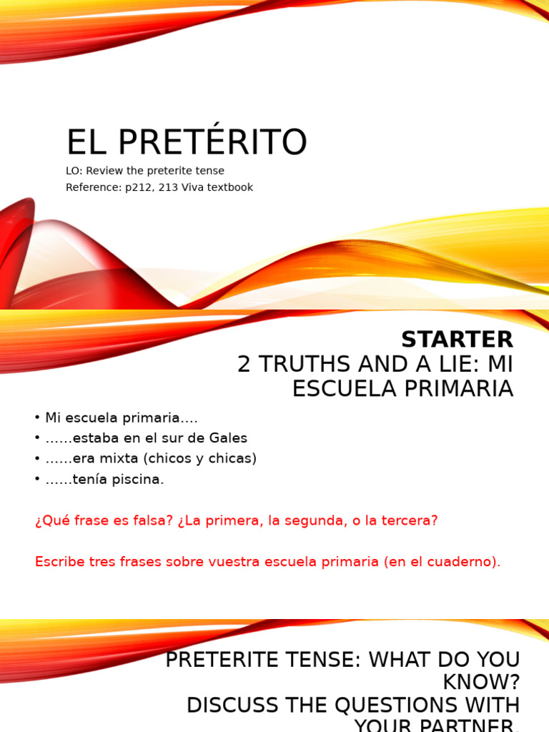 Guía Completa del Pretérito en Español | PDF