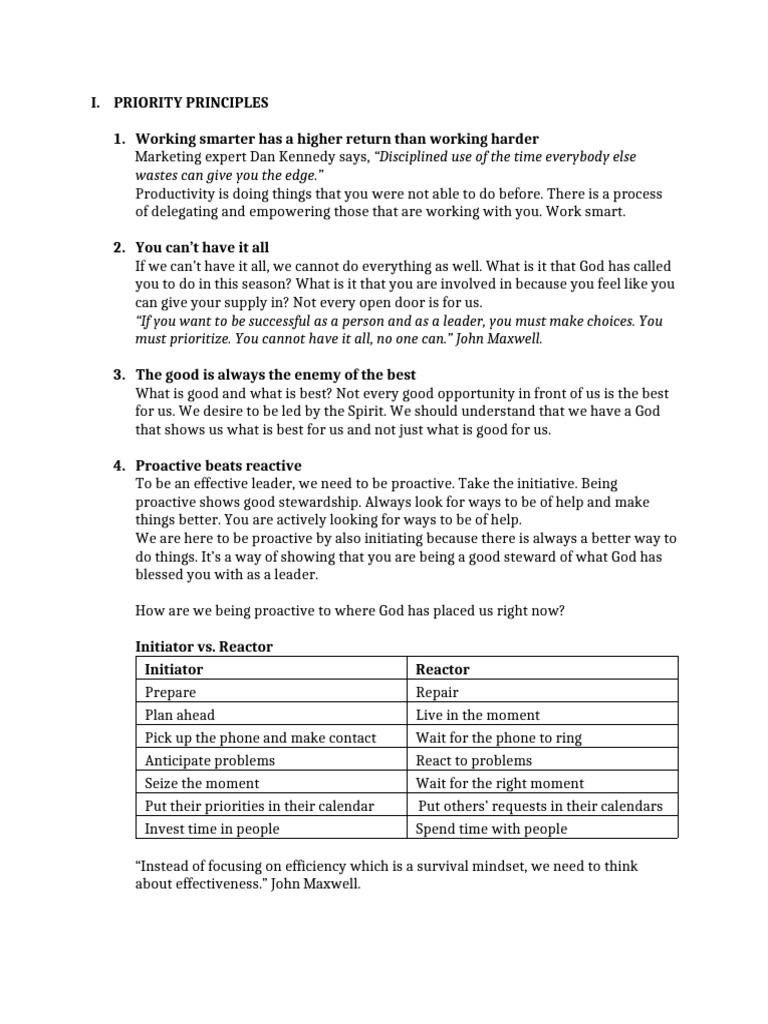 Priority Principles Pdf Economies