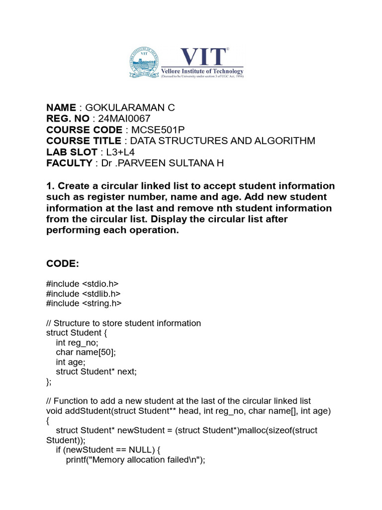 24mai0067 VL2024250107308 Ast03 | PDF | Computer Engineering | Algorithms And Data Structures