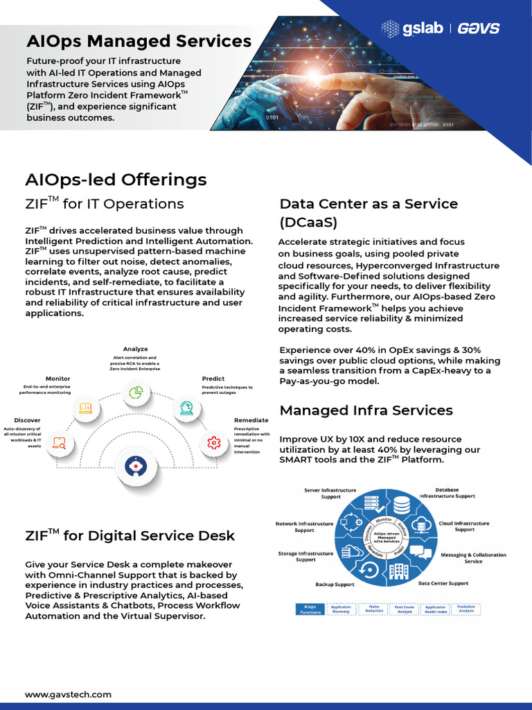 AIOps Managed Services Flyer | PDF | Information Technology Management ...