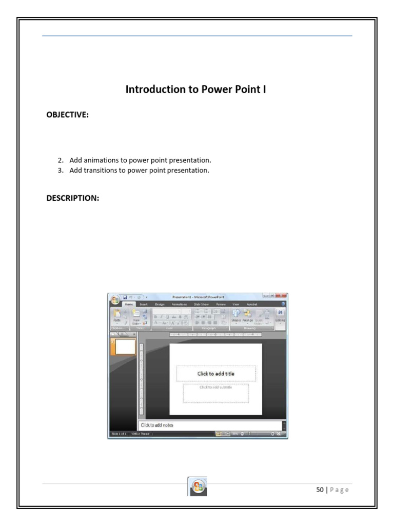 1st Powerpoint | PDF | Window (Computing) | Microsoft Power Point