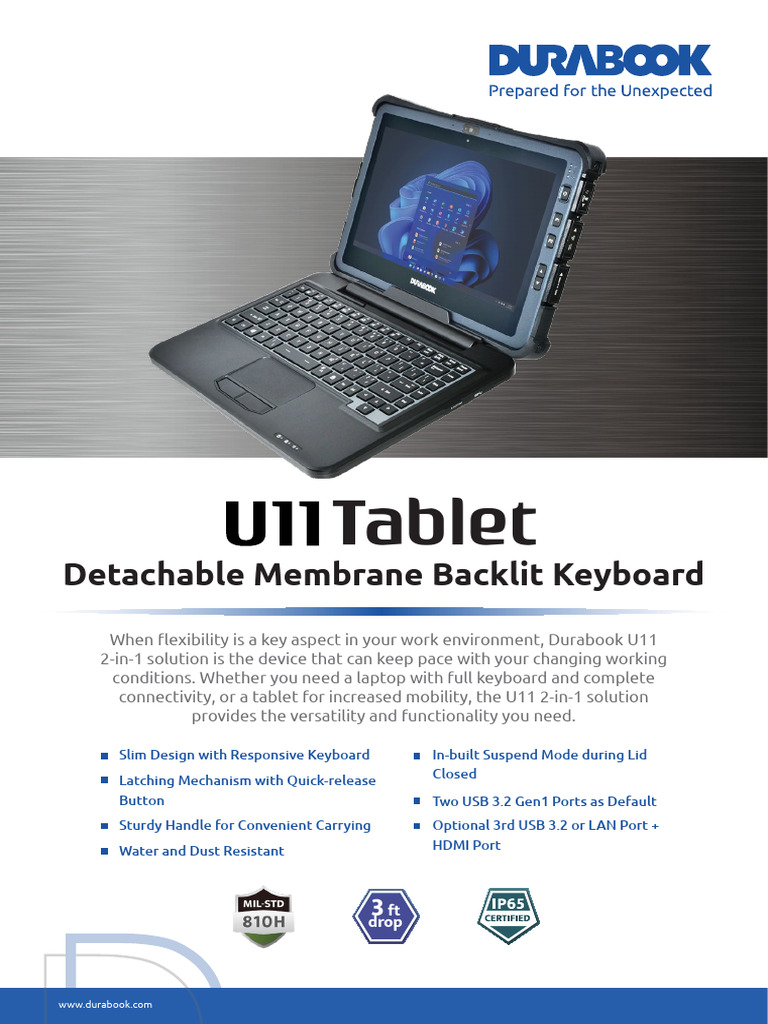 U11 Detachable Membrane Backlit Keyboard US | PDF | Usb | Computer Keyboard