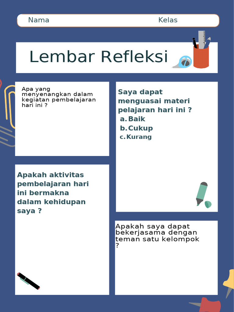 Lembar Refleksi Siswa | PDF