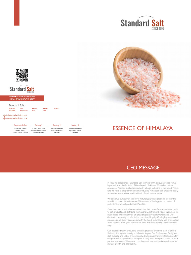 Catalog - Standard Foods (Standard Salt) | PDF | Iso 9000