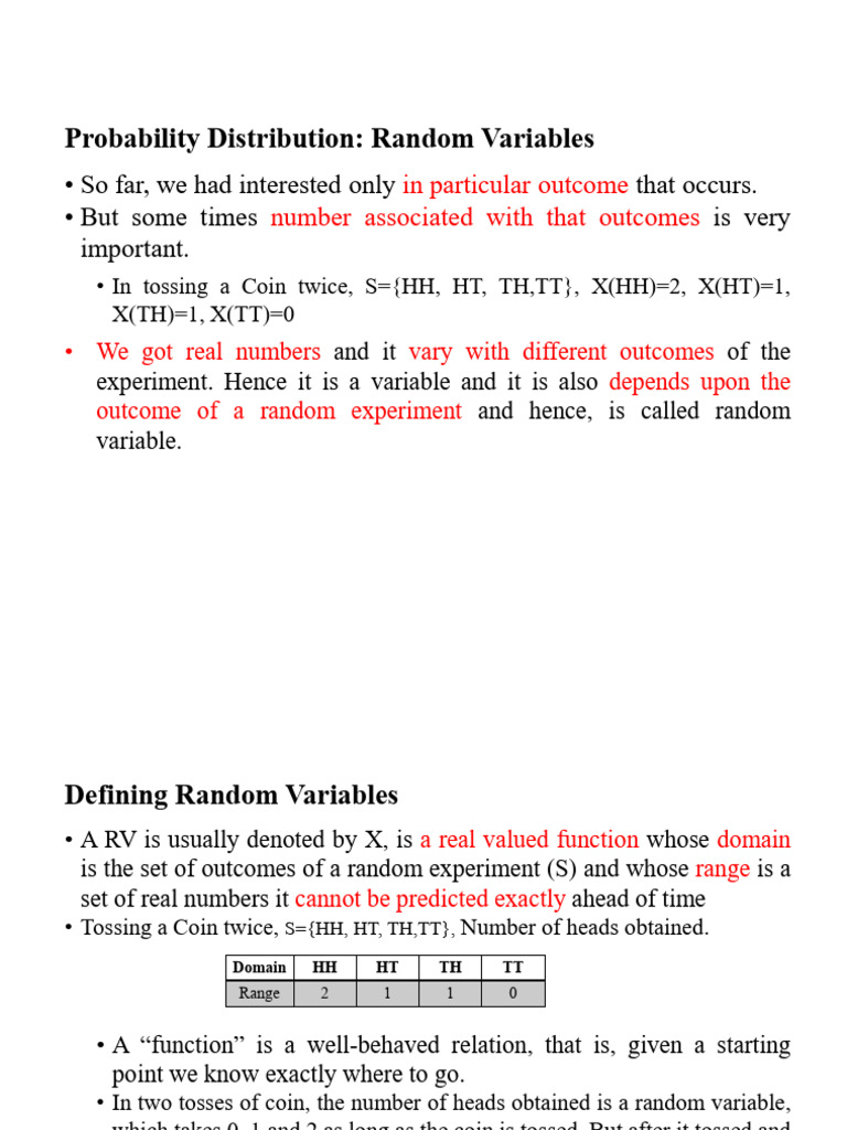 Understanding Random Variables and Distributions | PDF | Probability ...