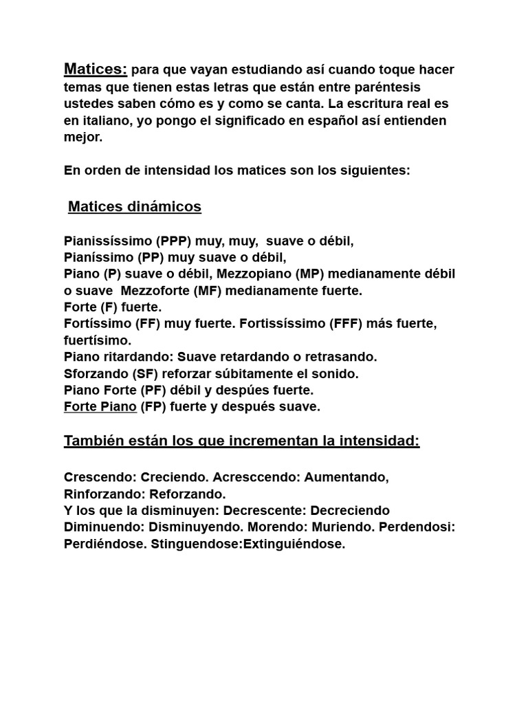 Matices Dinámicos | PDF | Artes del lenguaje y disciplina | Arte