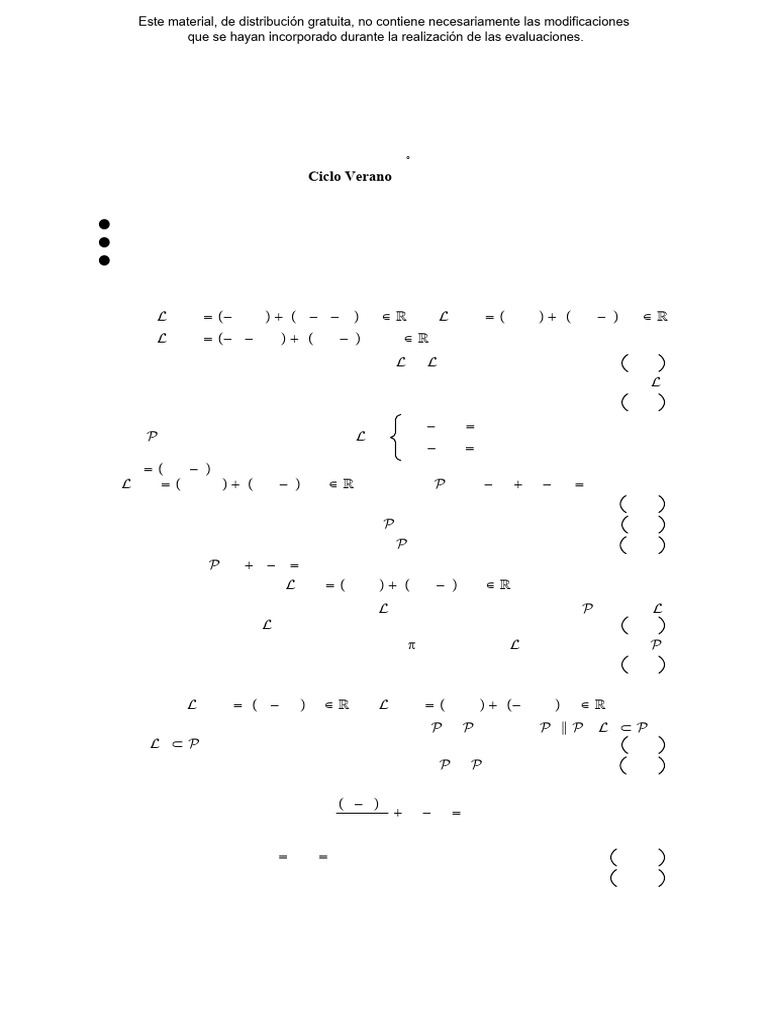 2018.0 - Cálculo en Varias Variables | PDF | Curva | Línea (geometría)