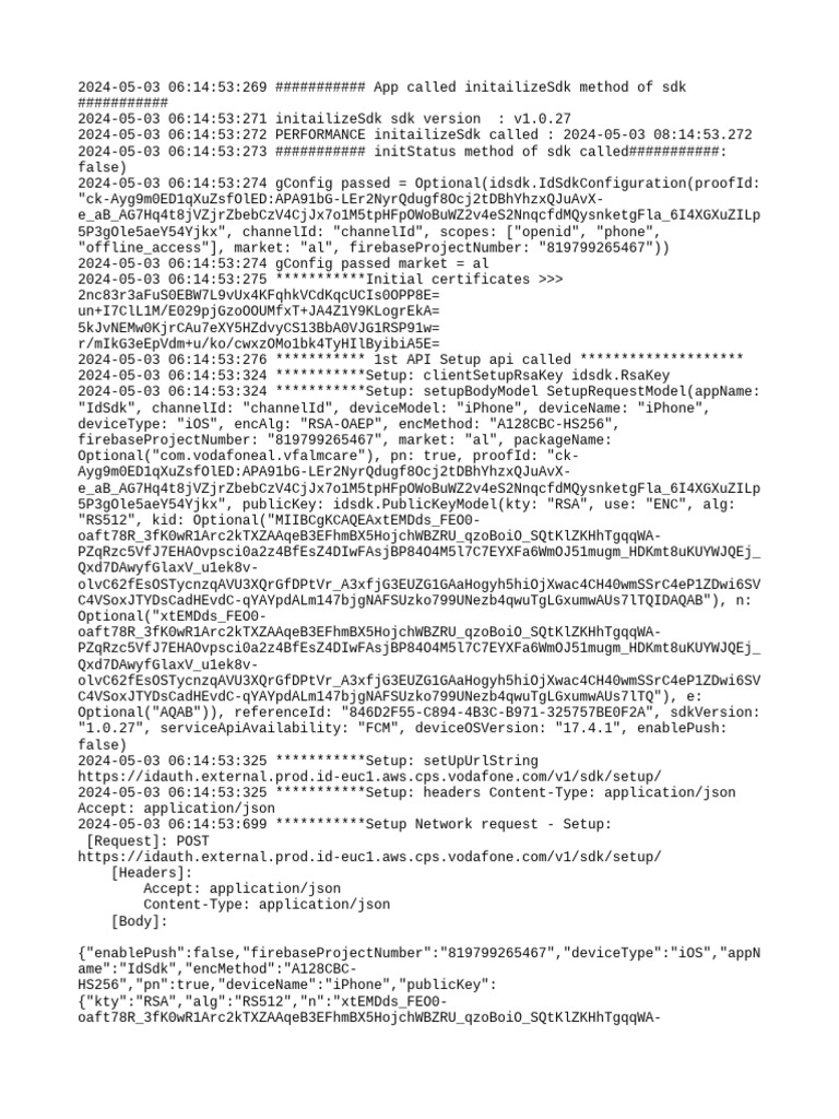 Id SDK Logs | PDF | Cyberwarfare | Security